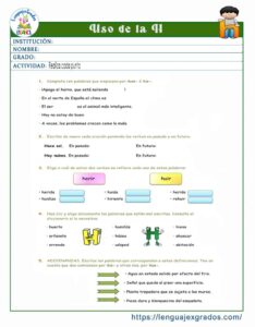 Reglas del uso de la "H" para niños - Ejemplos y ejercicios