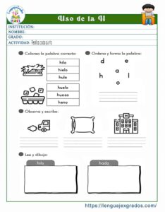 Reglas del uso de la "H" para niños - Ejemplos y ejercicios